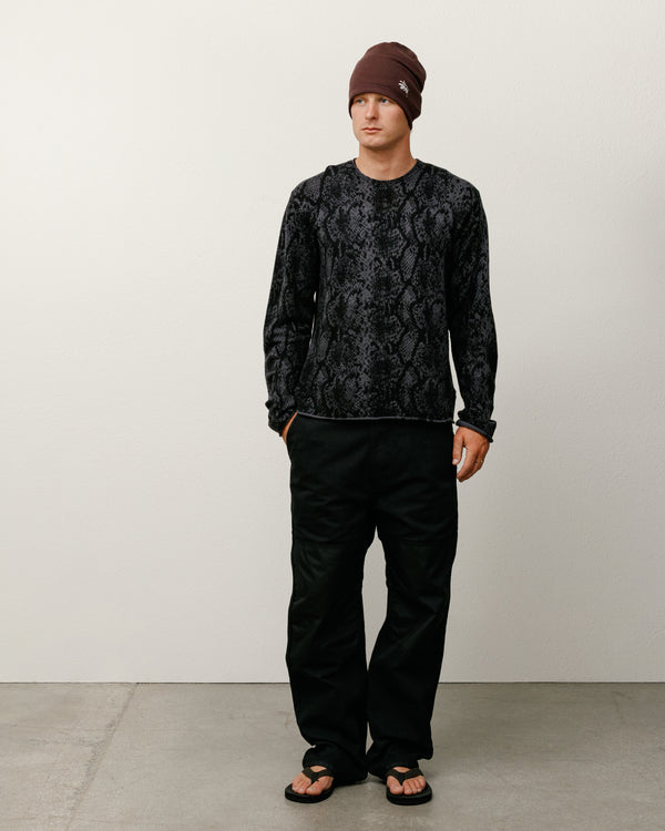 Python Fine Wool Sweater – Charcoal | Sweaters & Knits | Stüssy