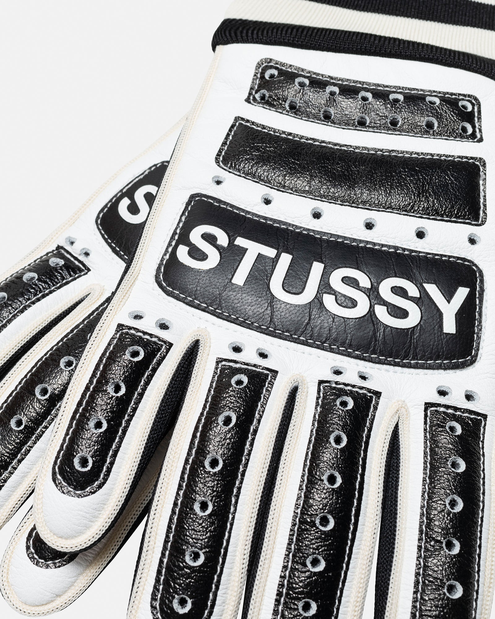 Stussy Leather Bike Gloves "Black/White" CSZP7-m99539342109 | suginamikids.main.jp